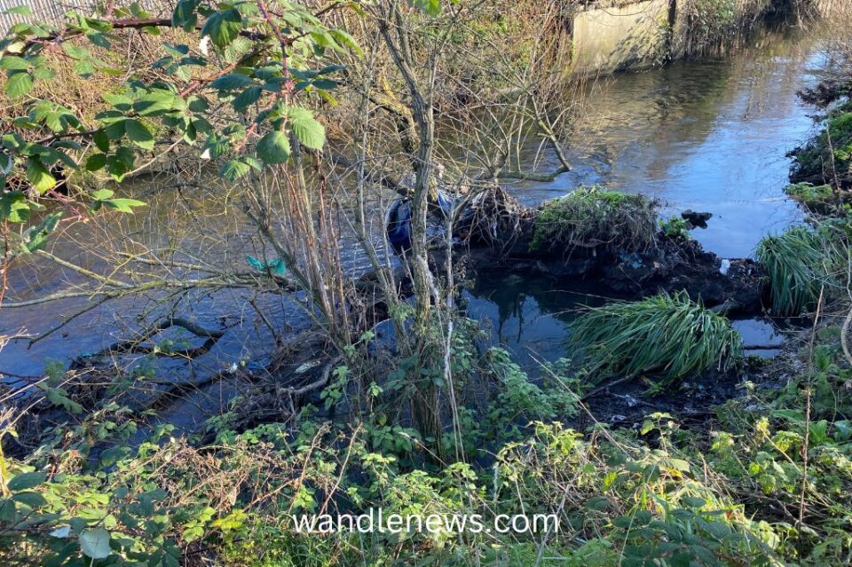 Fishing in the River Wandle in Earlsfield