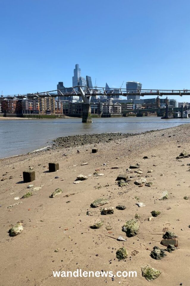 Bankside Beach on the Thames Foreshore in London