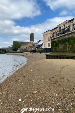 Greenwich Beach on the River Thames in London