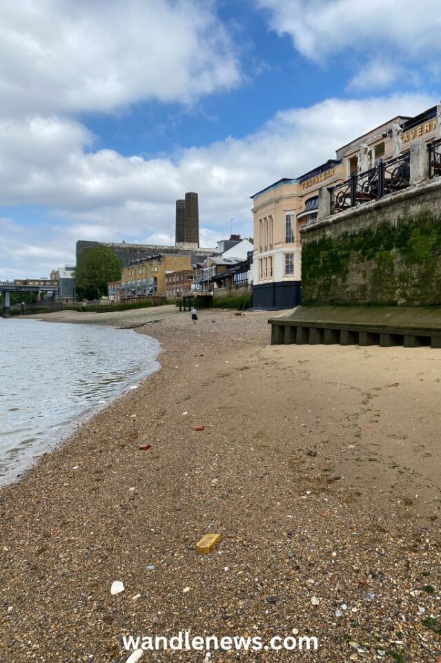 Greenwich Beach on the River Thames in London